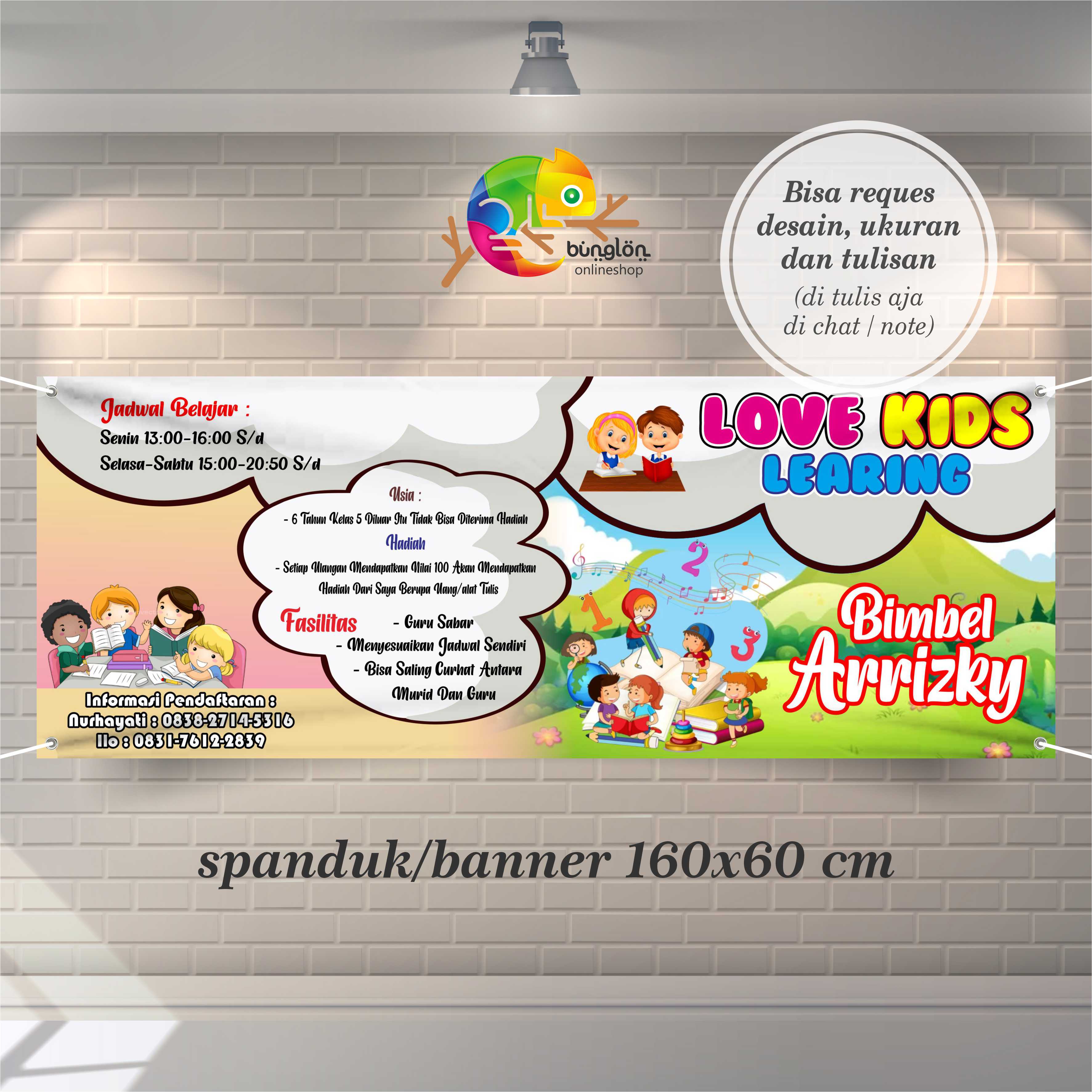 Spanduk Banner 160x60 Cm Spanduk Bimbel Bimbingan Belajar, Spanduk ...