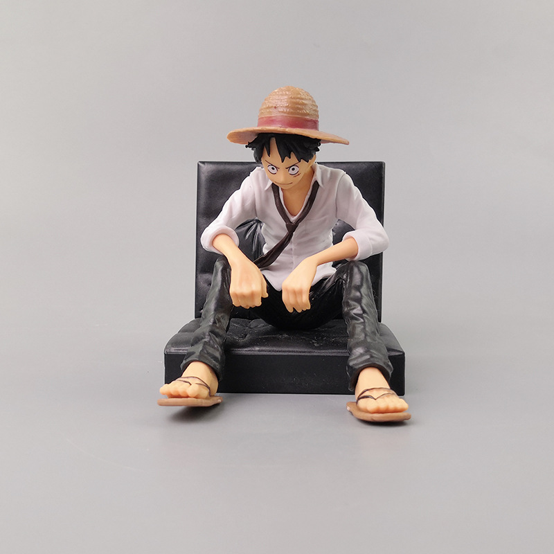 One Piece Monkey D Luffy Sitting Sofa Anime Action Figure | Lazada ...