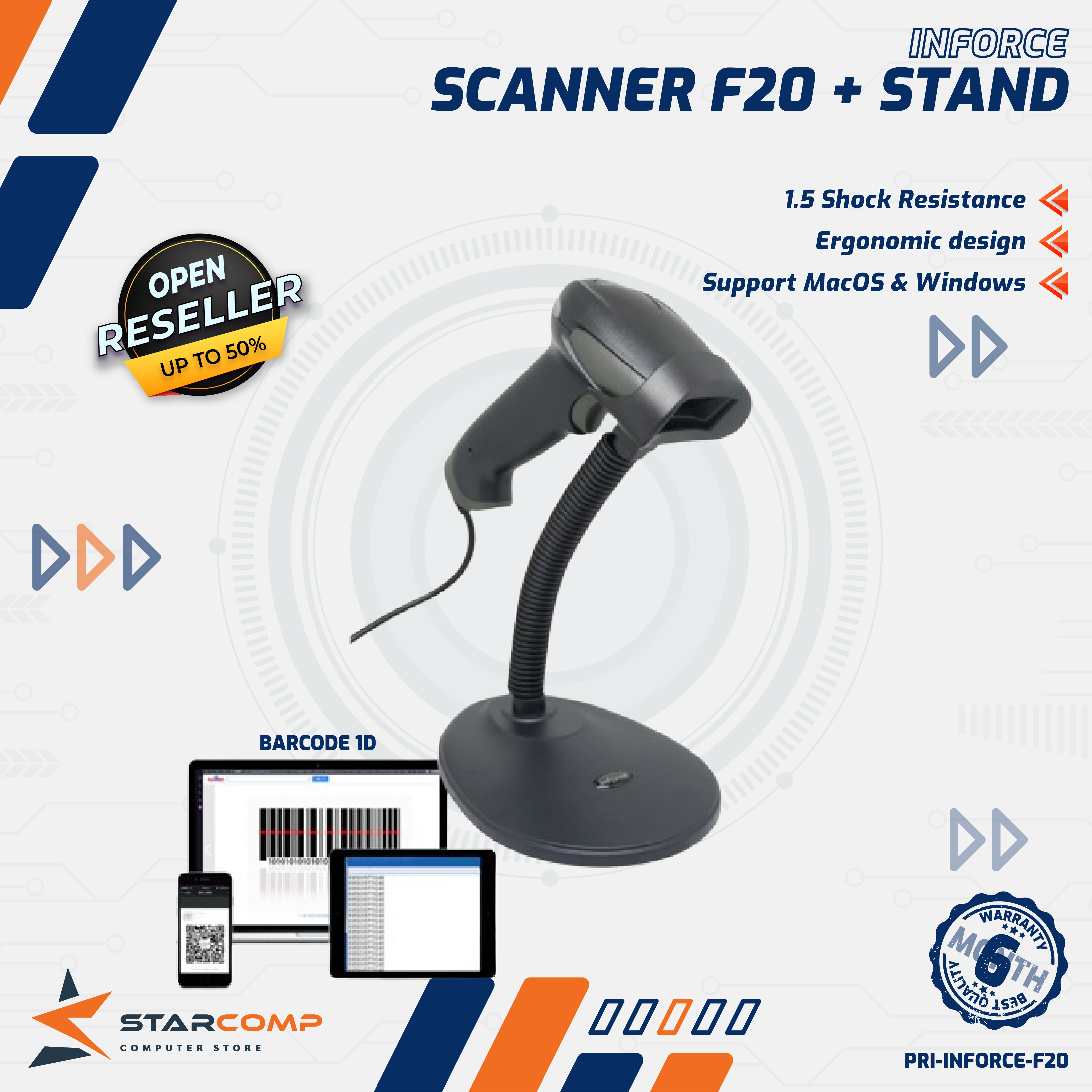 INFORCE Barcode Scanner | Lazada Indonesia