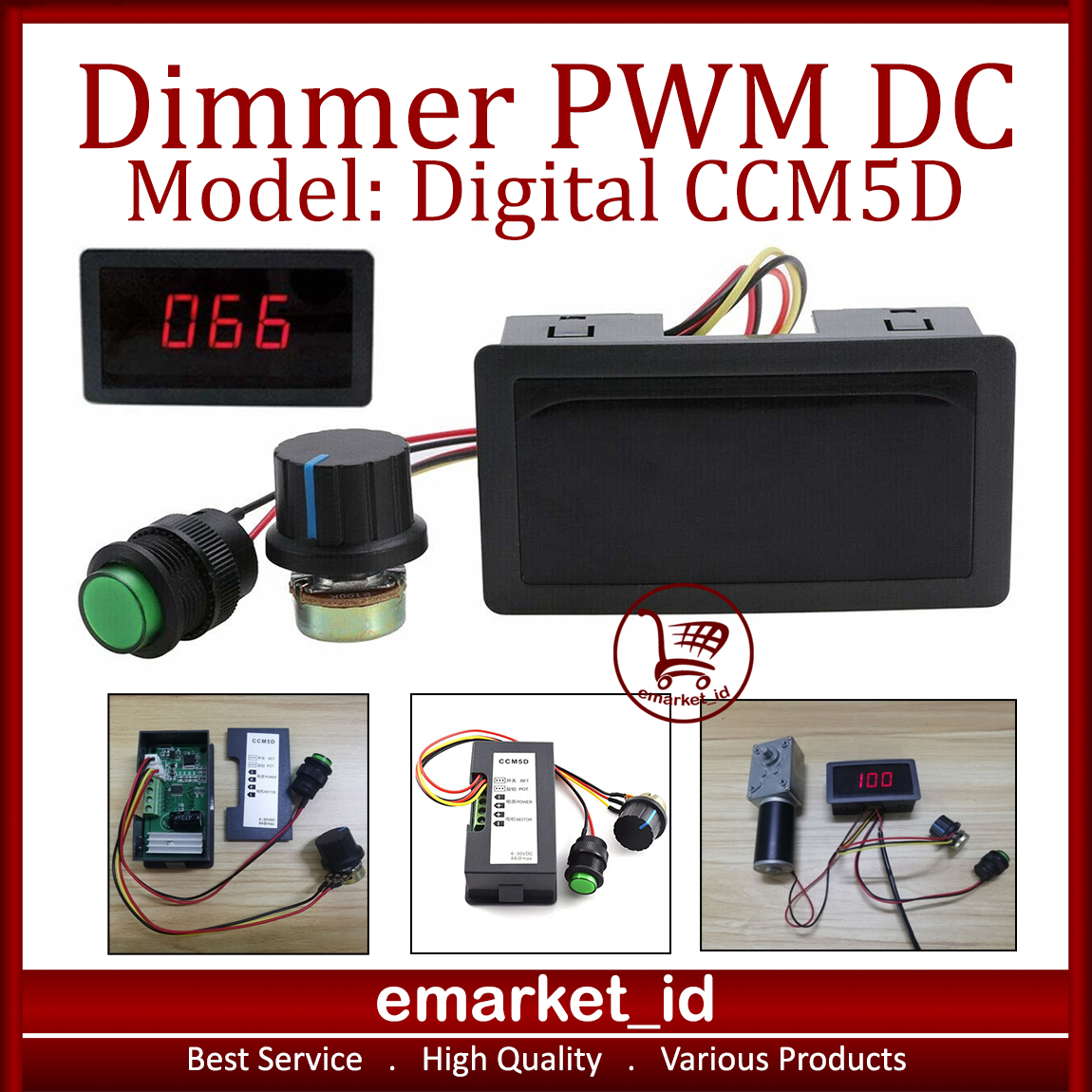 Digital Dimmer PWM DC CCM5D / Motor Speed Controller LED 6V 12V 24V Big Display | Lazada Indonesia