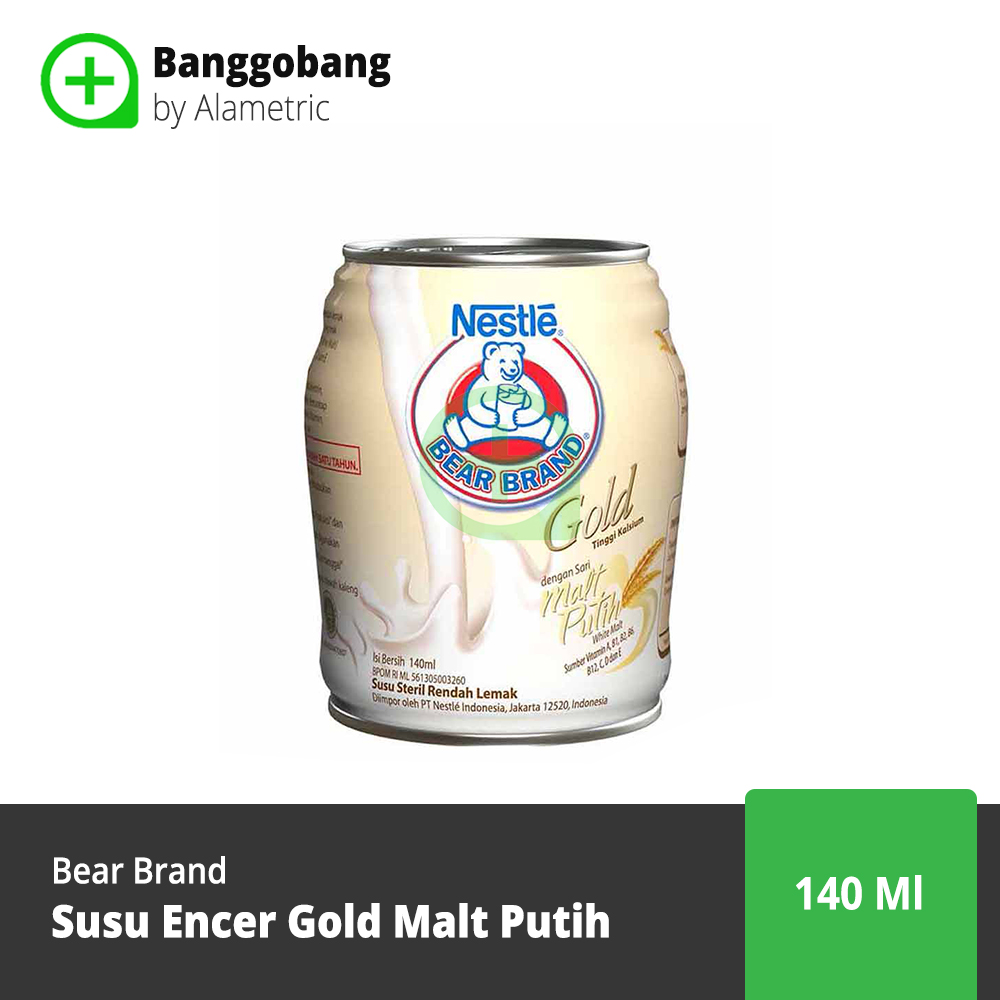 Bear Brand / Susu Beruang Susu Encer Gold Malt Putih 140M - Banggobang ...
