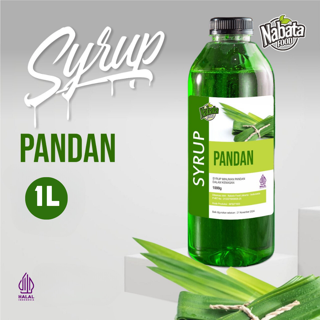 Sirup Rasa Pandan Untuk Kopi 1 liter Nabata Food Syrup Hijau Daun ...
