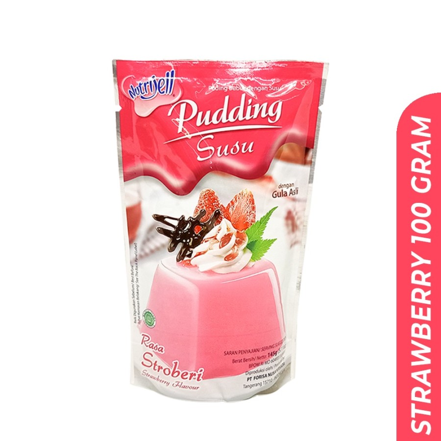 NUTRIJELL PUDDING SUSU RASA STRAWBERRY SANTAN LAPIS VARIAN RASA - BUBUK ...