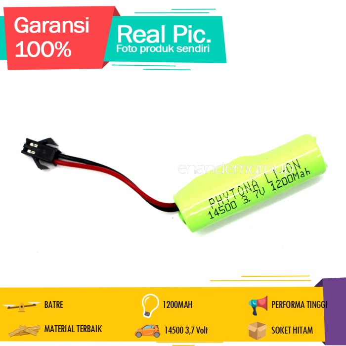 Baterai Batre Charge Remote Control 14500 1200mAh 3,7V (asli pabrik ...