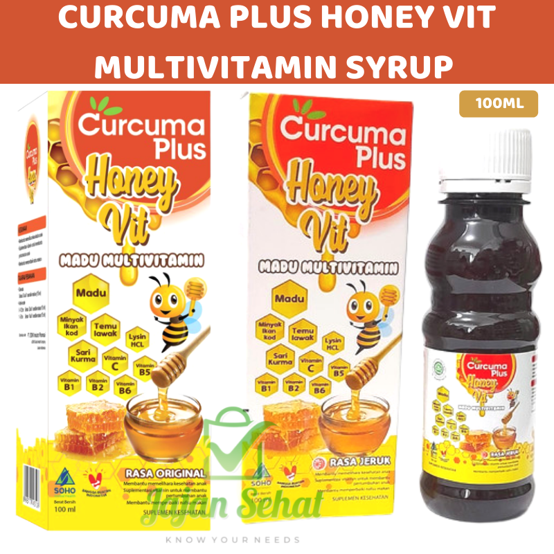 CURCUMA PLUS HONEY VIT MULTIVITAMIN SYRUP 100ML | Lazada Indonesia