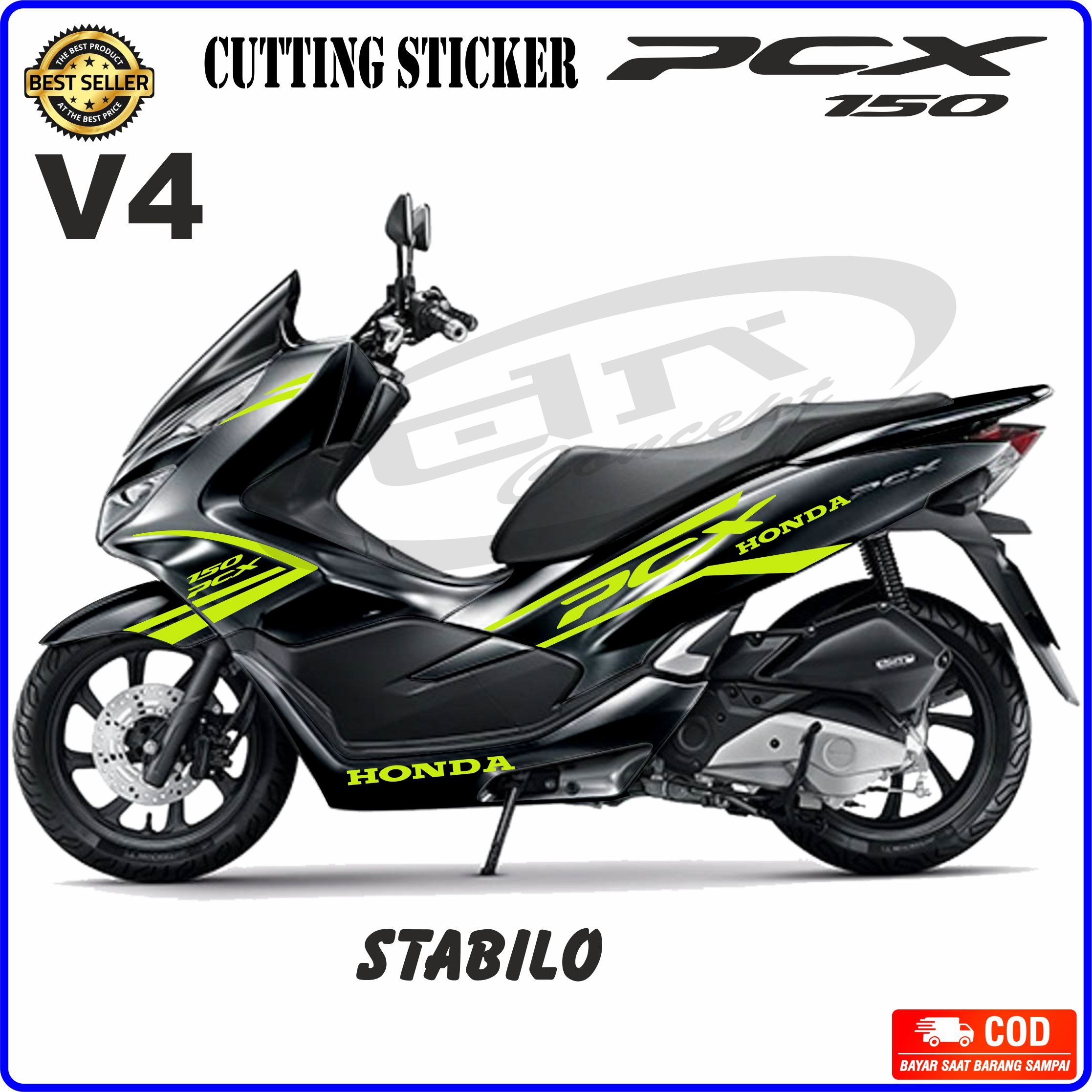 Cutting Sticker PCX 150 Variasi 4 Stiker Motor honda keren Hologram ...