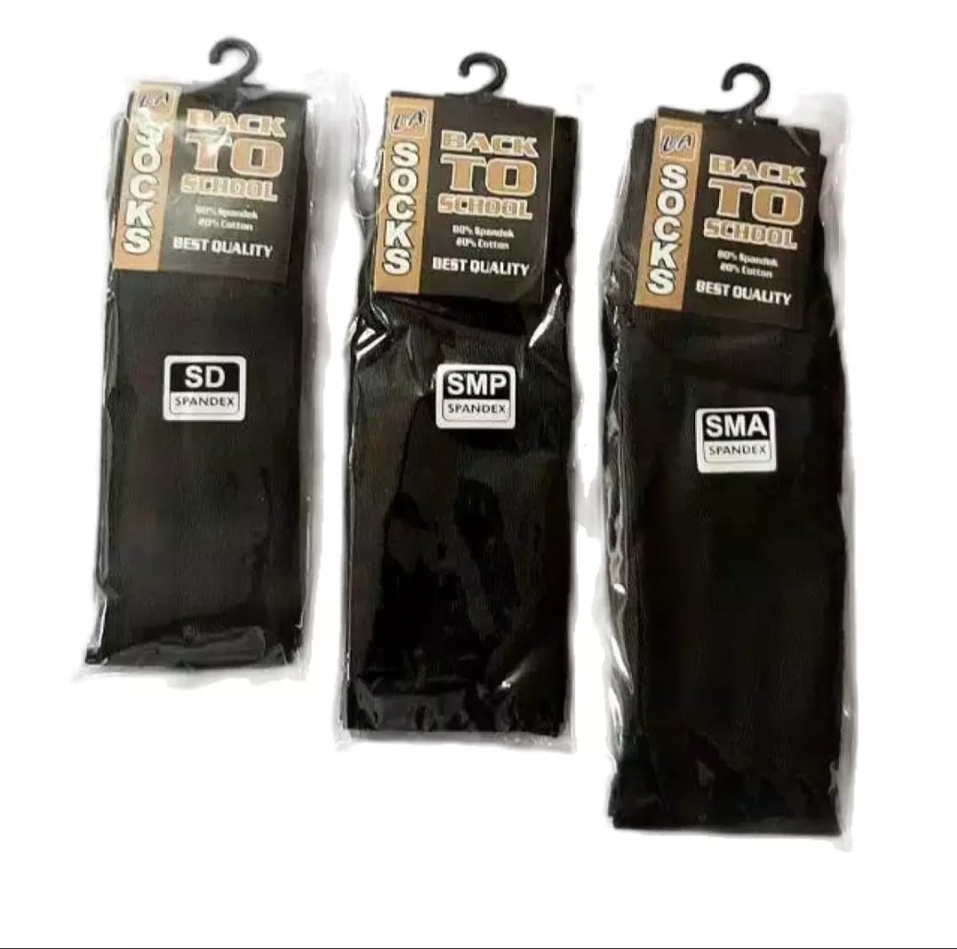 promo kaus kaki sekolah / kaus kaki hitam polos / kaus kaki ukuran SD ...