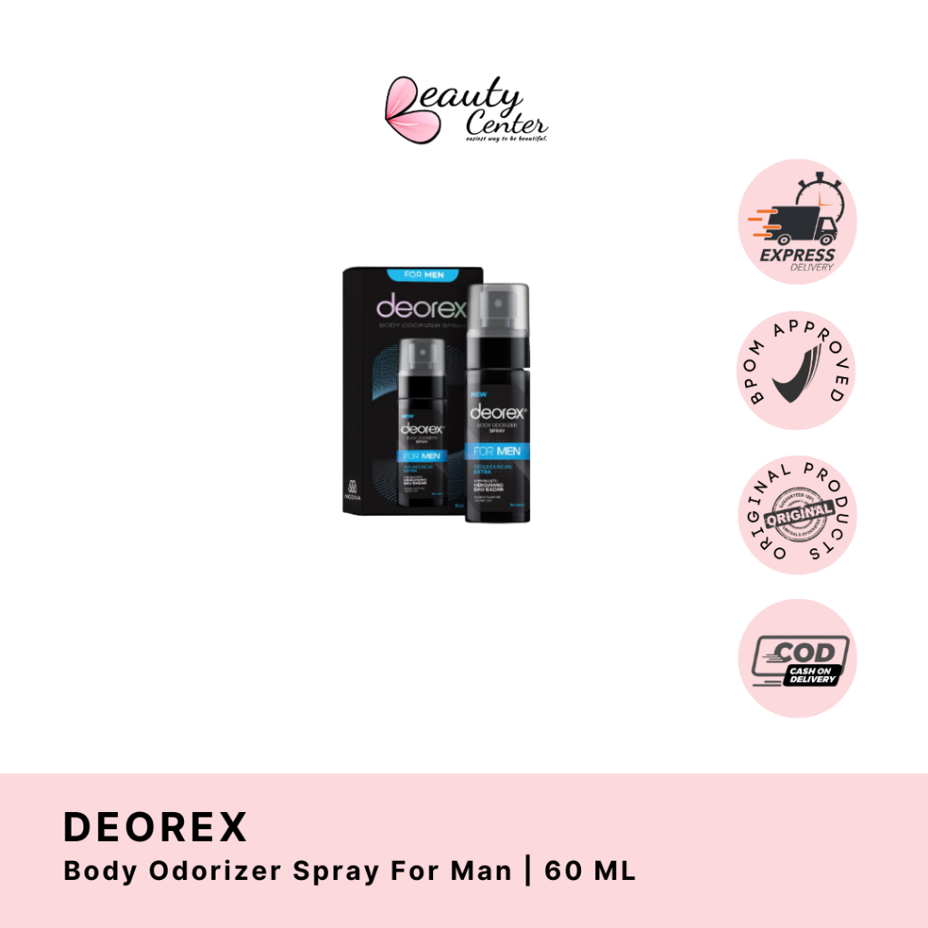 Deorex For Men Hitam / Body Odorizer / Deodorant Spray | Lazada Indonesia