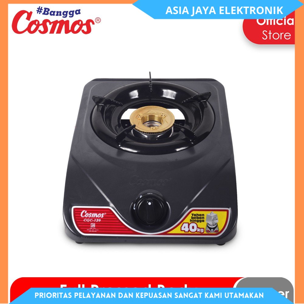 COSMOS Kompor Gas POWDER COATING 1 Tungku Tekanan Rendah CGC-139 ...