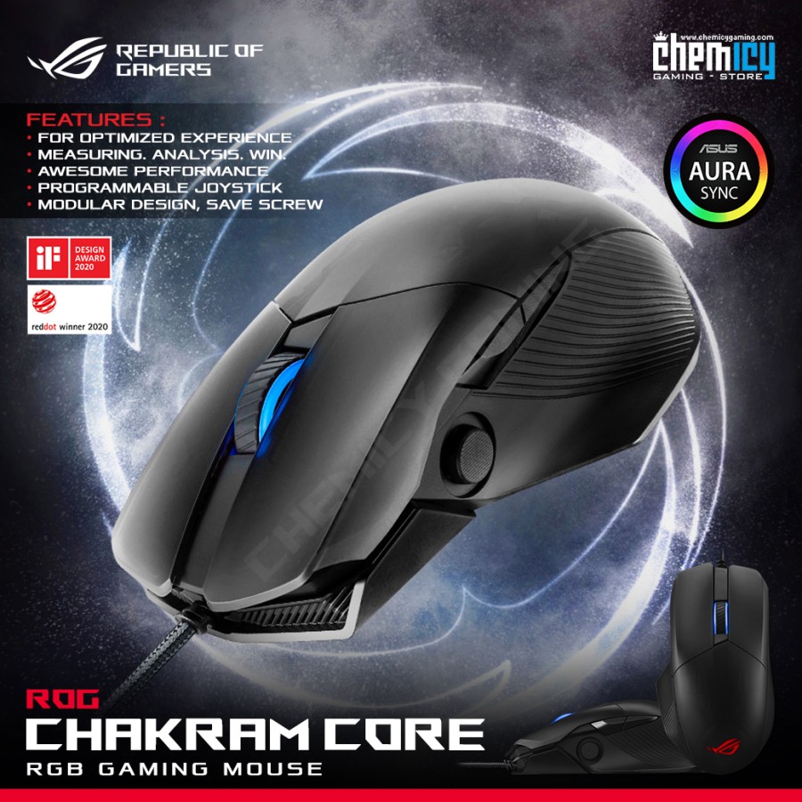 Asus ROG Chakram Core RGB Gaming Mouse | Lazada Indonesia