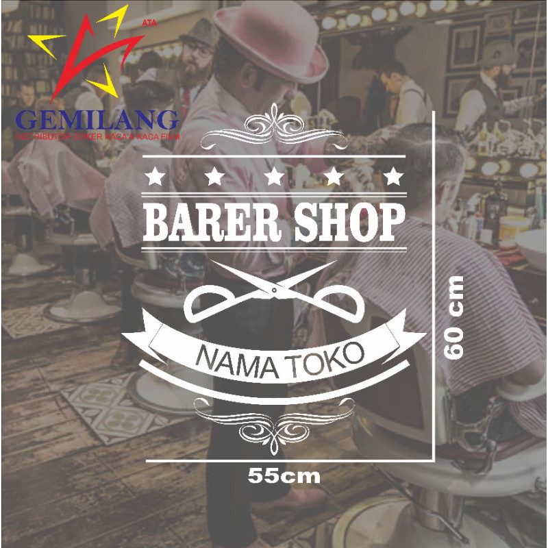STIKER KACA/KACA DINDING/WALL STICKER/STIKER TOKO OPEN HOURS/BARBER ...