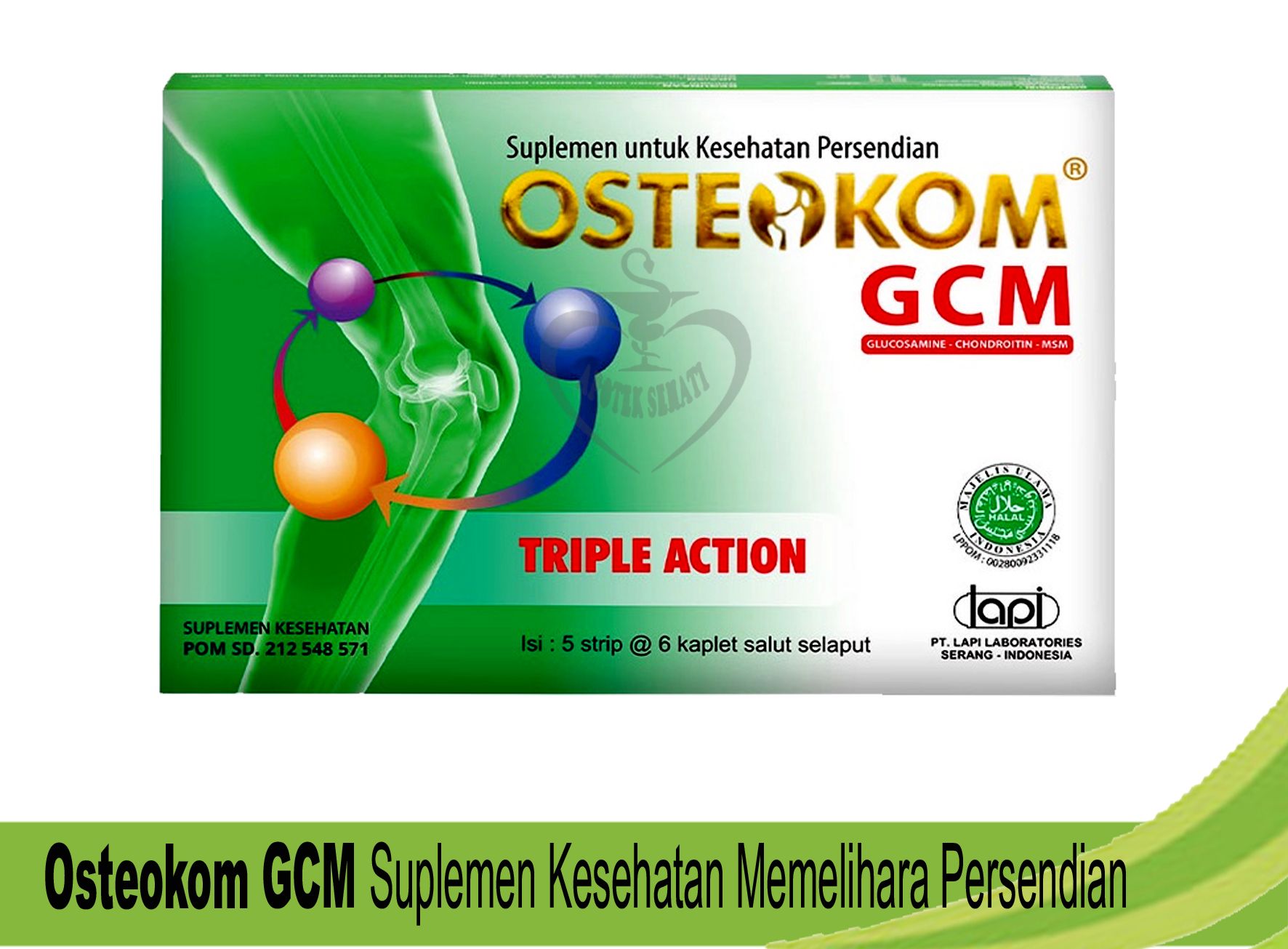 Osteokom Obat Nyeri Sendi dan Lutut Osteocom GCM Glucosamine | Lazada ...