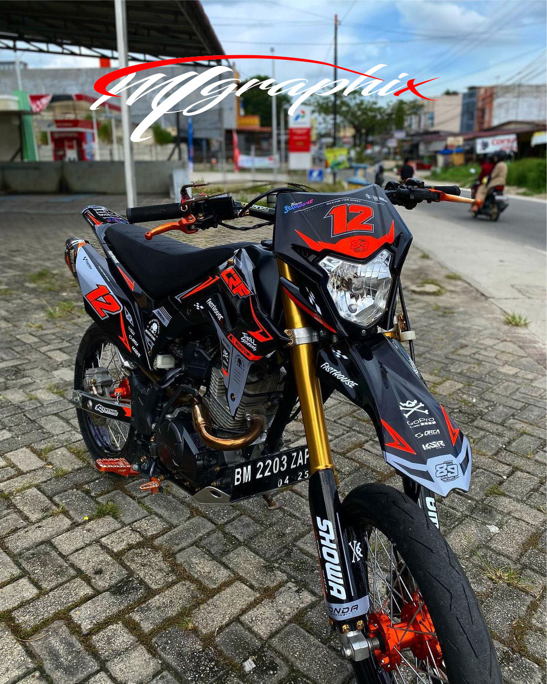 Endoold- PRODUCT DECAL STIKER CRF 150L PADUAN WARNA HITAM MERAH BISA ...