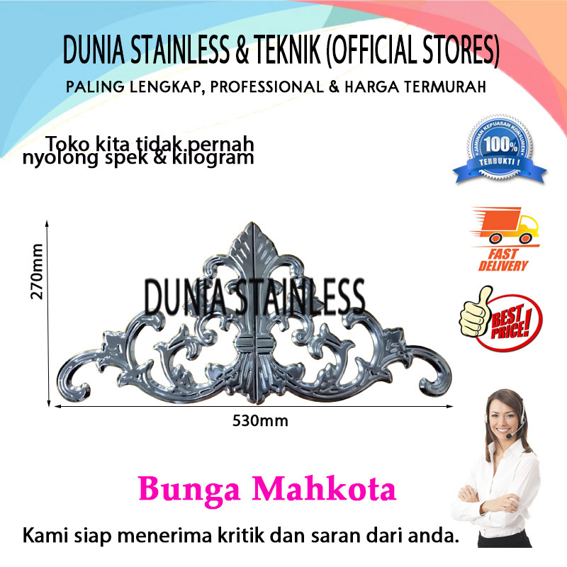 Bunga Mahkota Aksesoris stainless steel | Lazada Indonesia
