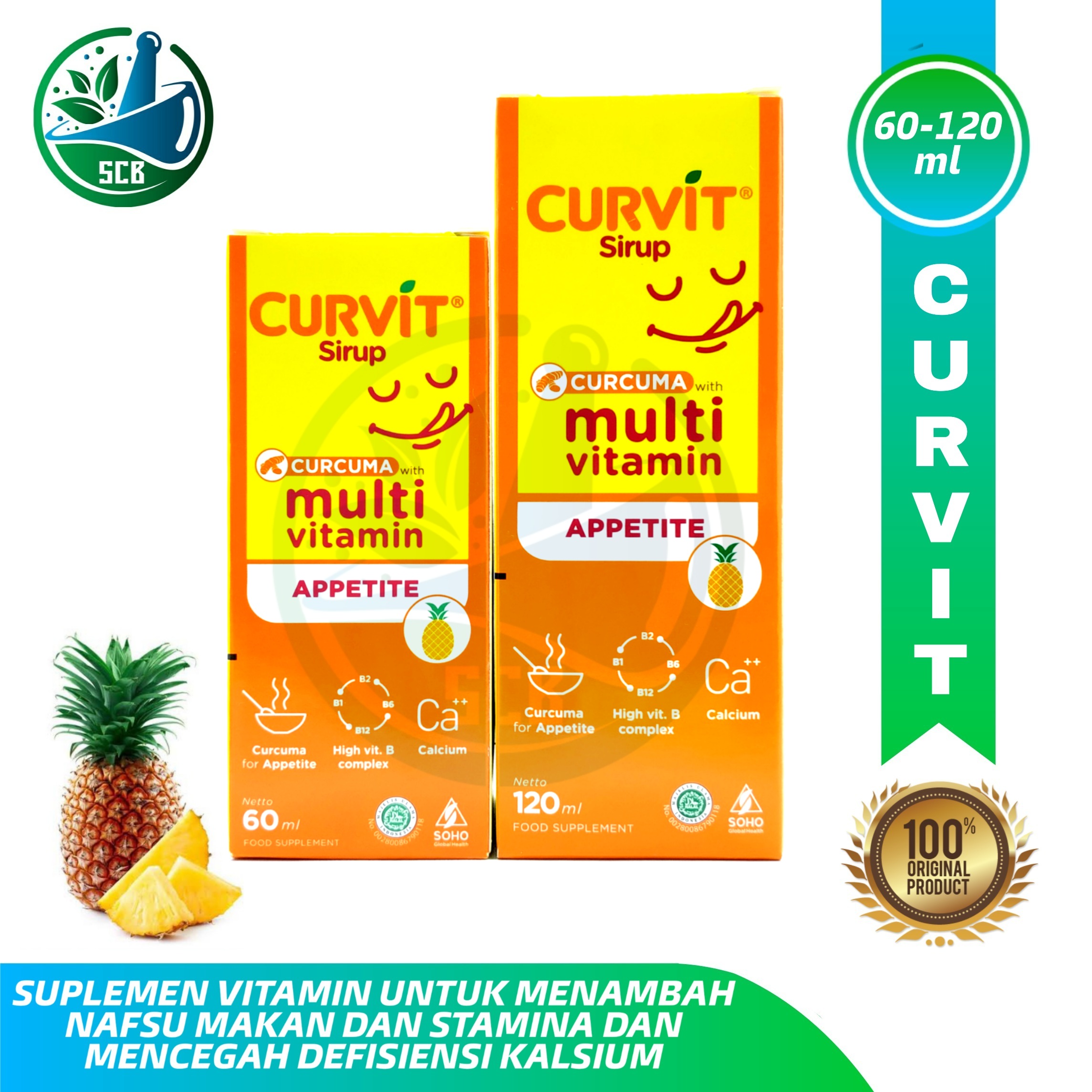 Curvit Sirup Varian - Obat Vitamin Nafsu Makan Dewasa & Anak | Lazada ...