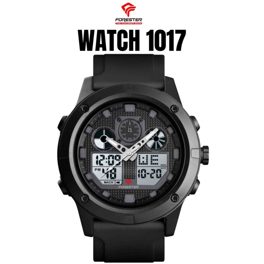 Forester Jam Tangan Digital Analog Pria 1017 Watch Water Resistant ...
