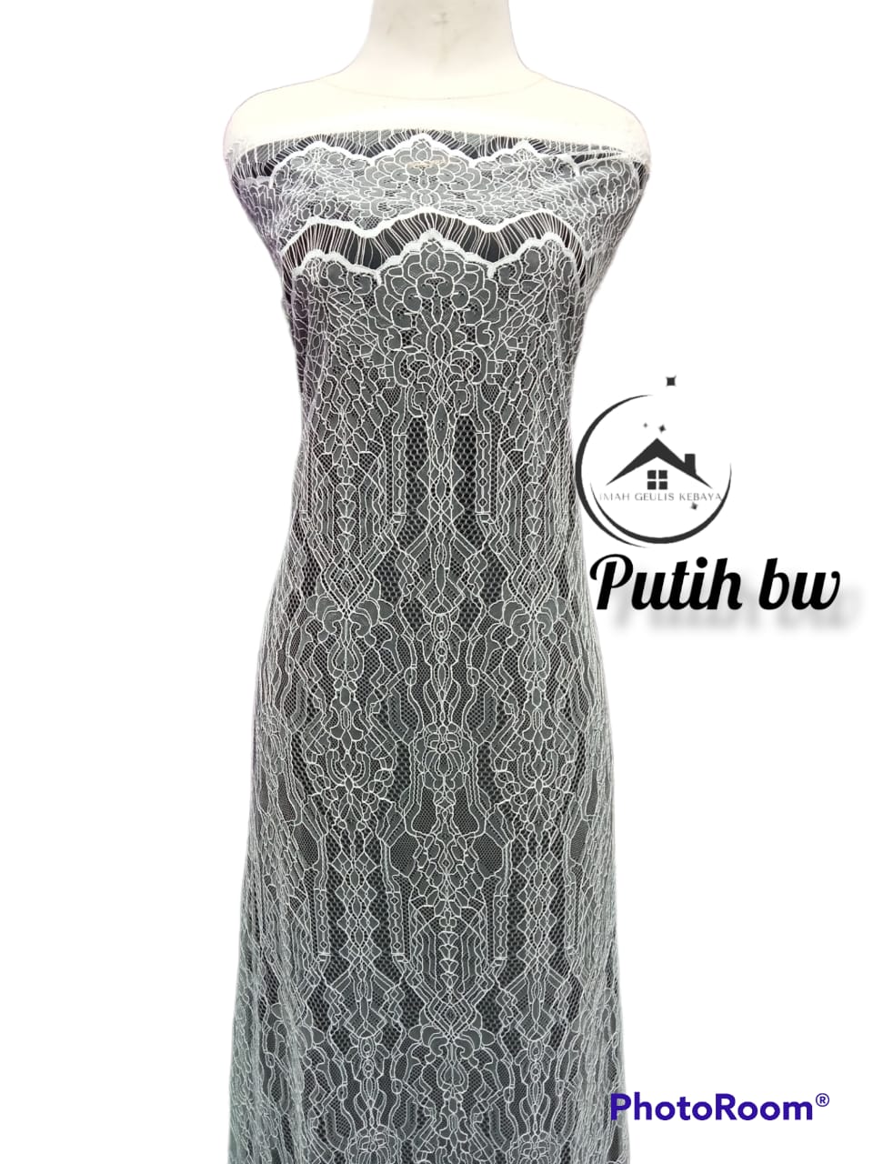 bahan kain brokat chantilly motif terbaru isi 2,5m, bahan kebaya modern ...