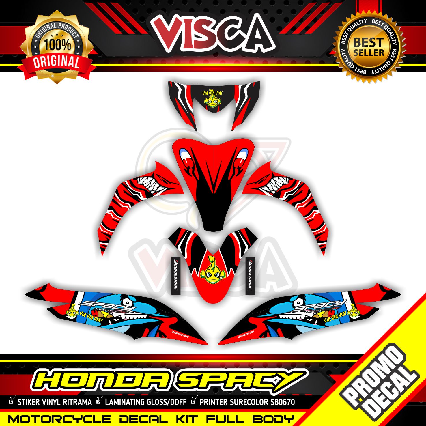 Decal Spacy Full Body Stiker Motor Spacy Full Body Striping Spacy ...