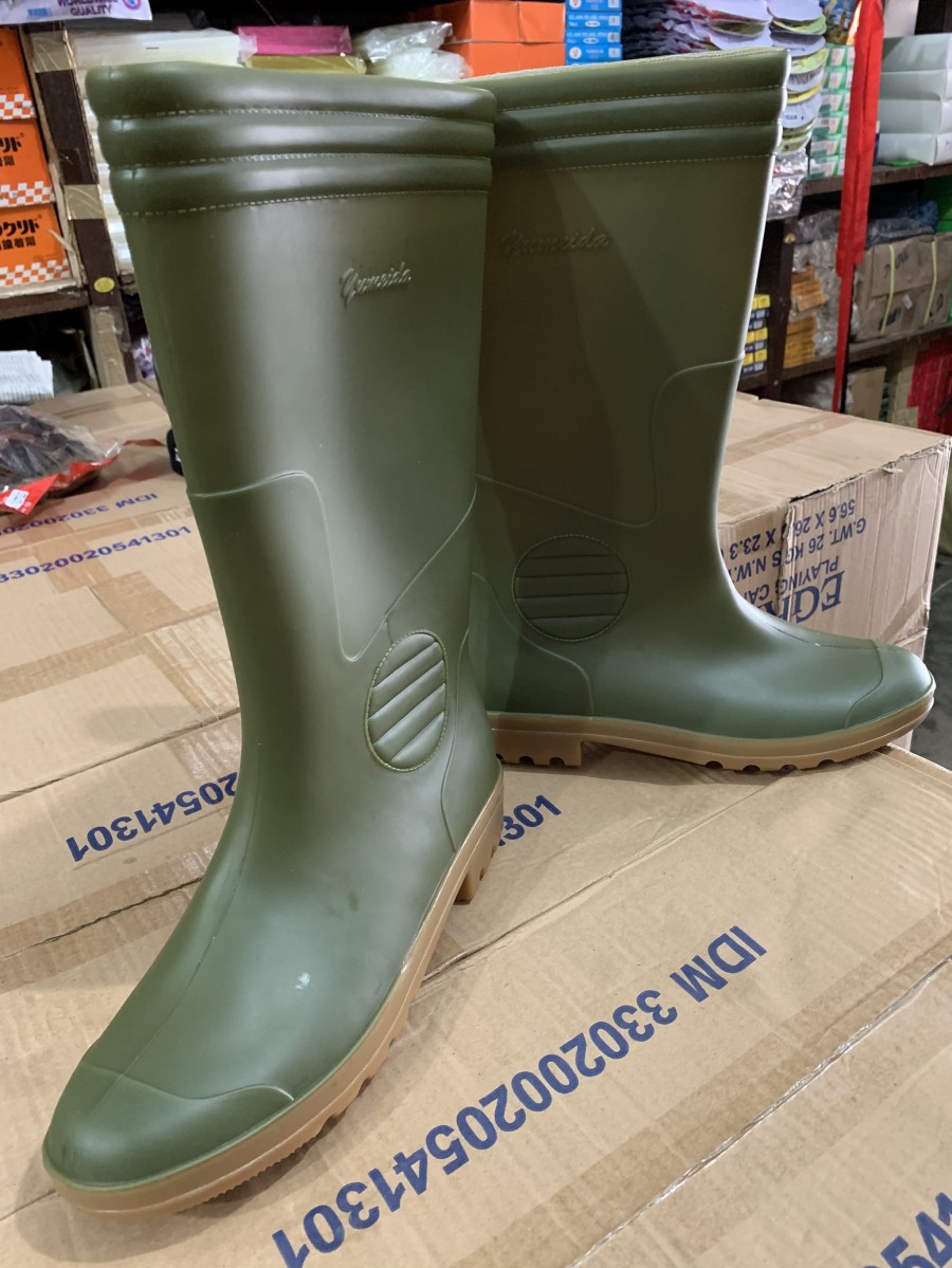 Sepatu Boot Tinggi Yumeida 1 Hijau Kontruksi Proyek Perkebunan | Lazada ...