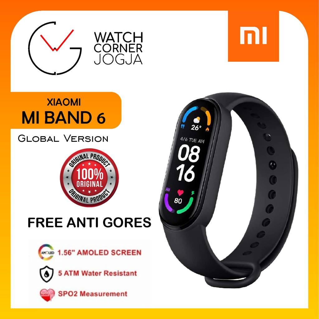 Xiaomi Mi Band 6 GLOBAL Version SpO2 AMOLED Full Screen ORIGINAL ...