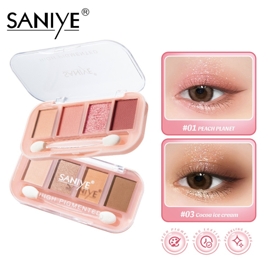 SANIYE HIGH PIGMENTED 4 COLORS EYESHADOW PALETTE | Lazada Indonesia
