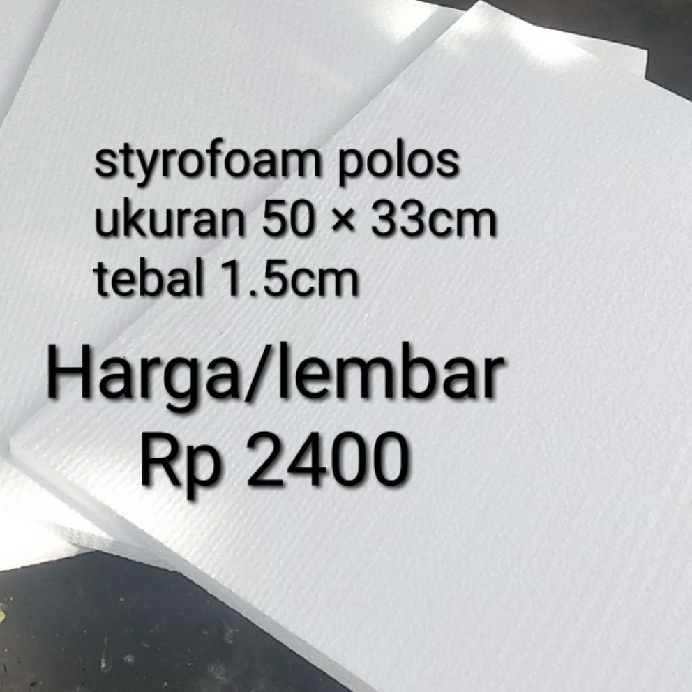 5 lembar styrofoam polos 50 × 33cm (medium)ketebalan 1cm | Lazada Indonesia