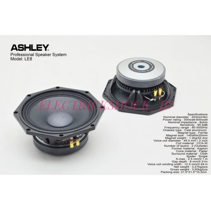KOMPONEN SPEAKER ASHLEY LE8 COMPONENT LE 8 ORIGINAL WOOFER | Lazada ... KOMPONEN SPEAKER ASHLEY LE8 COMPONENT LE 8 ORIGINAL WOOFER | Lazada ...