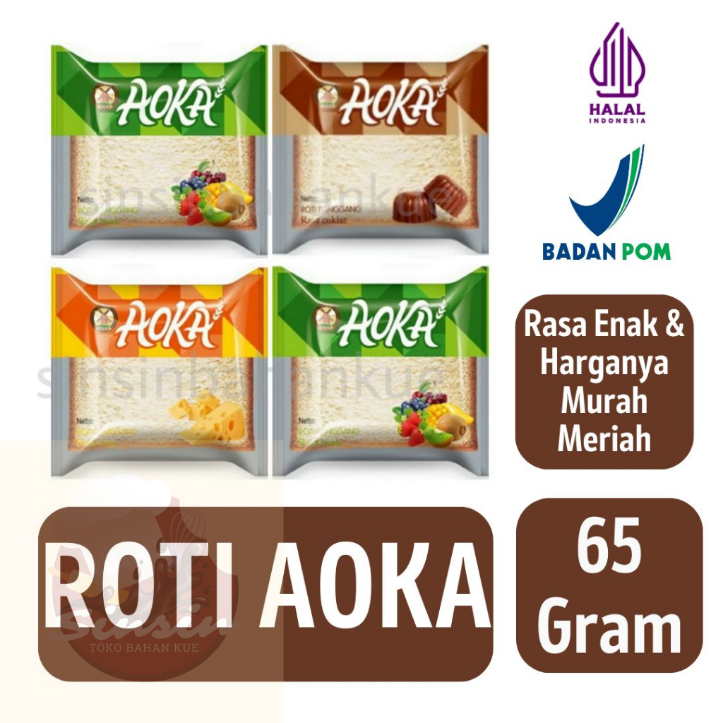 Roti Aoka All varian [65 gram] | Lazada Indonesia
