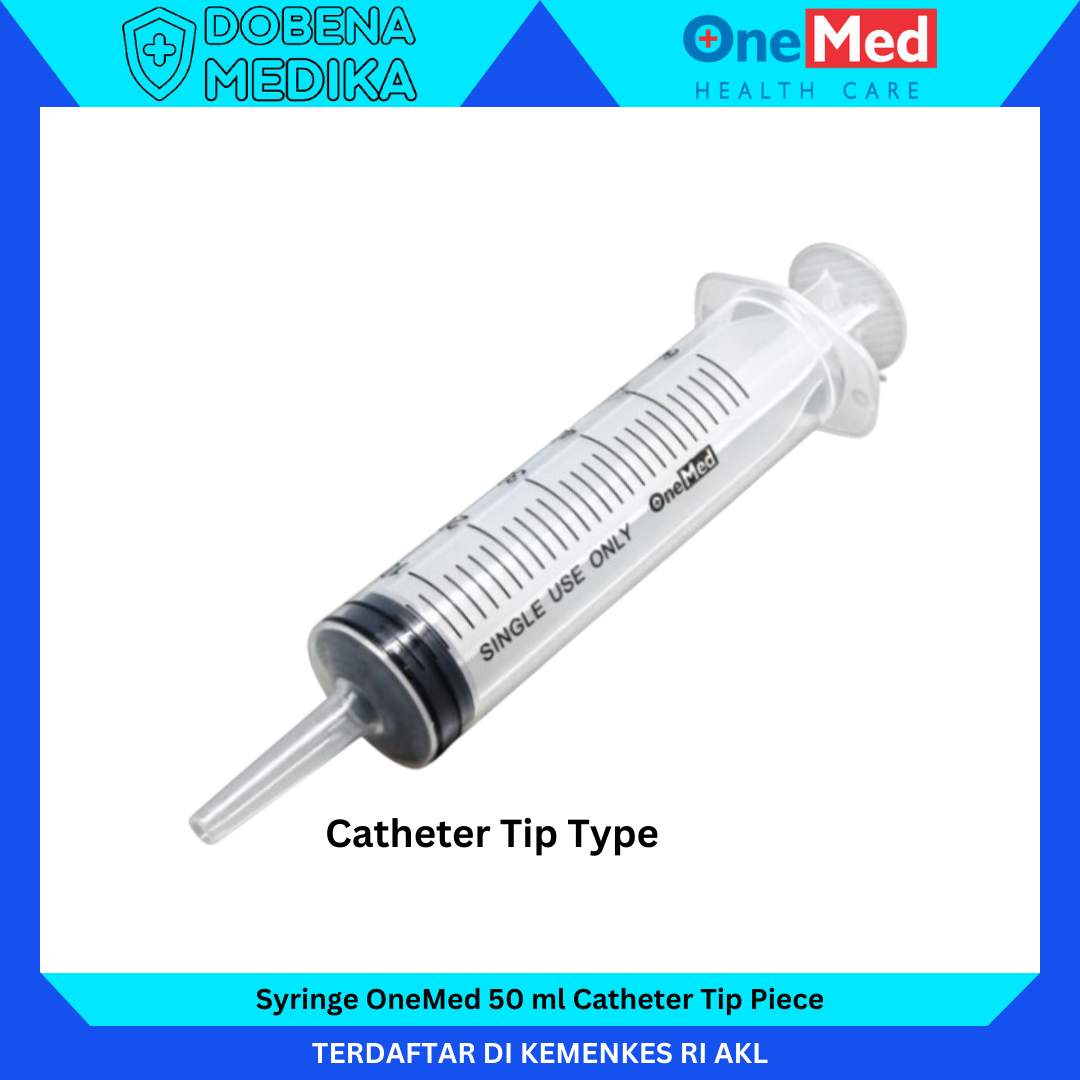 OneMed Syringe 50 ml Catheter Tip Type | Lazada Indonesia