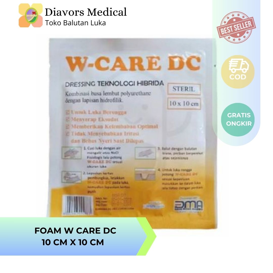 W care dc 10cmx10cm spon luka post operasi/menyerap cairan luka 1pcs ...