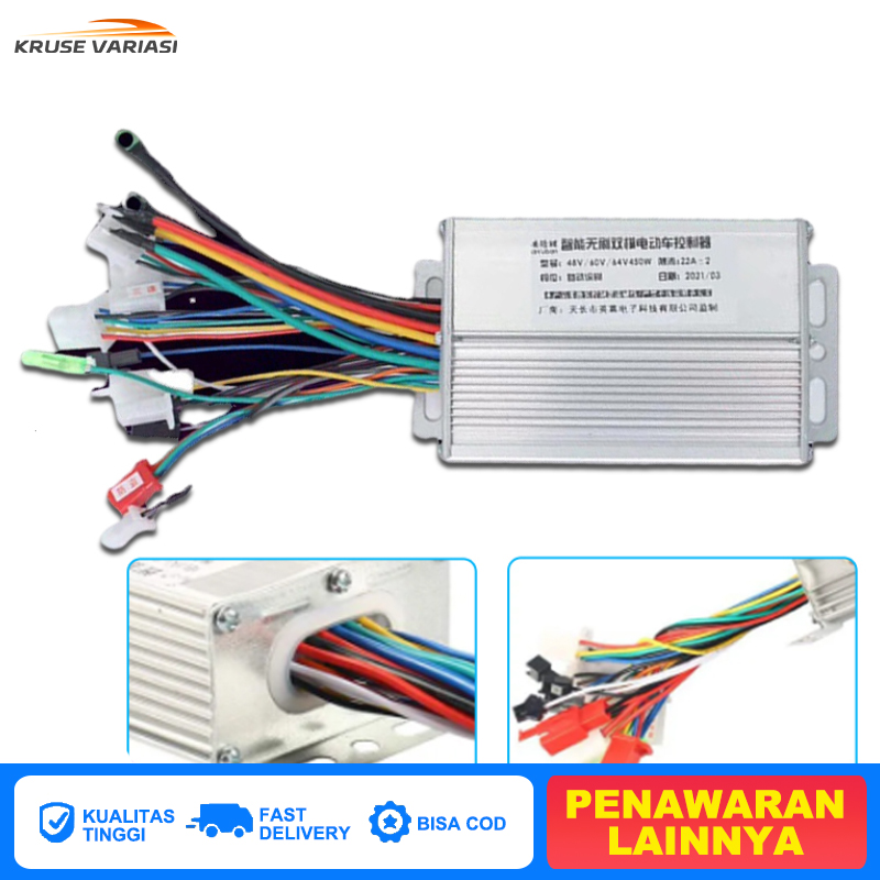 36V/48V 350W Controller Sepeda Listrik / Kontroler Motor Brushless Dc E ...