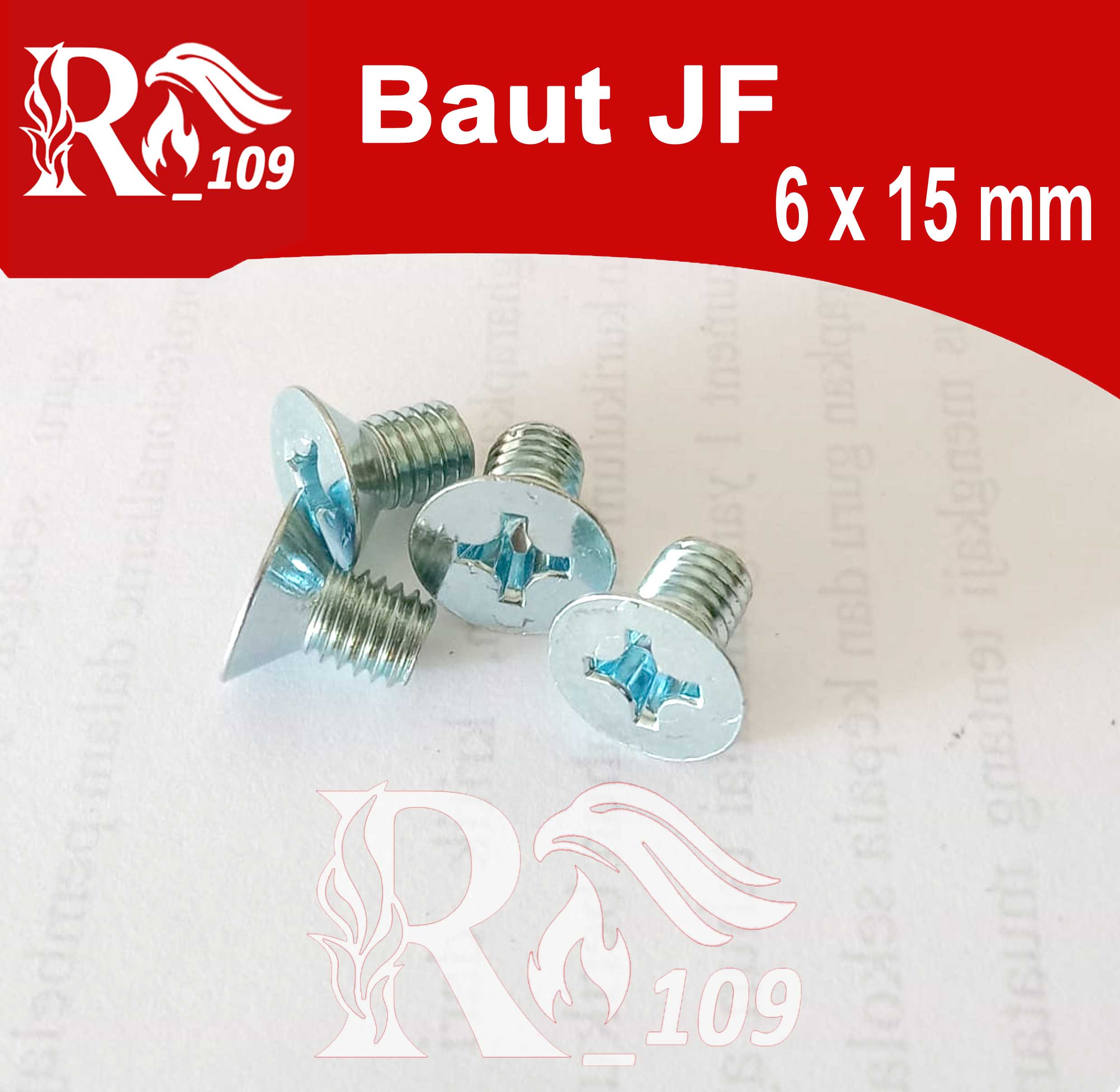 Baud-Baut Jf 6 X 15 / Baut JF Obeng Plus /Baut Kepala Rata/Baut Jf M6 ...
