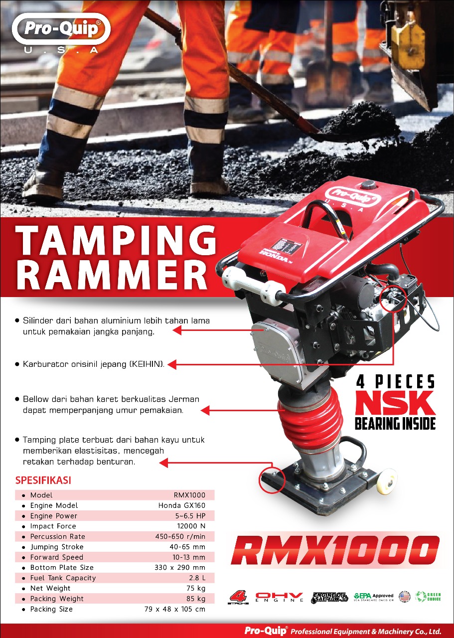 Mesin Pemadat Tanah ProQuip RMX1000 . Tamping Rammer | Lazada Indonesia