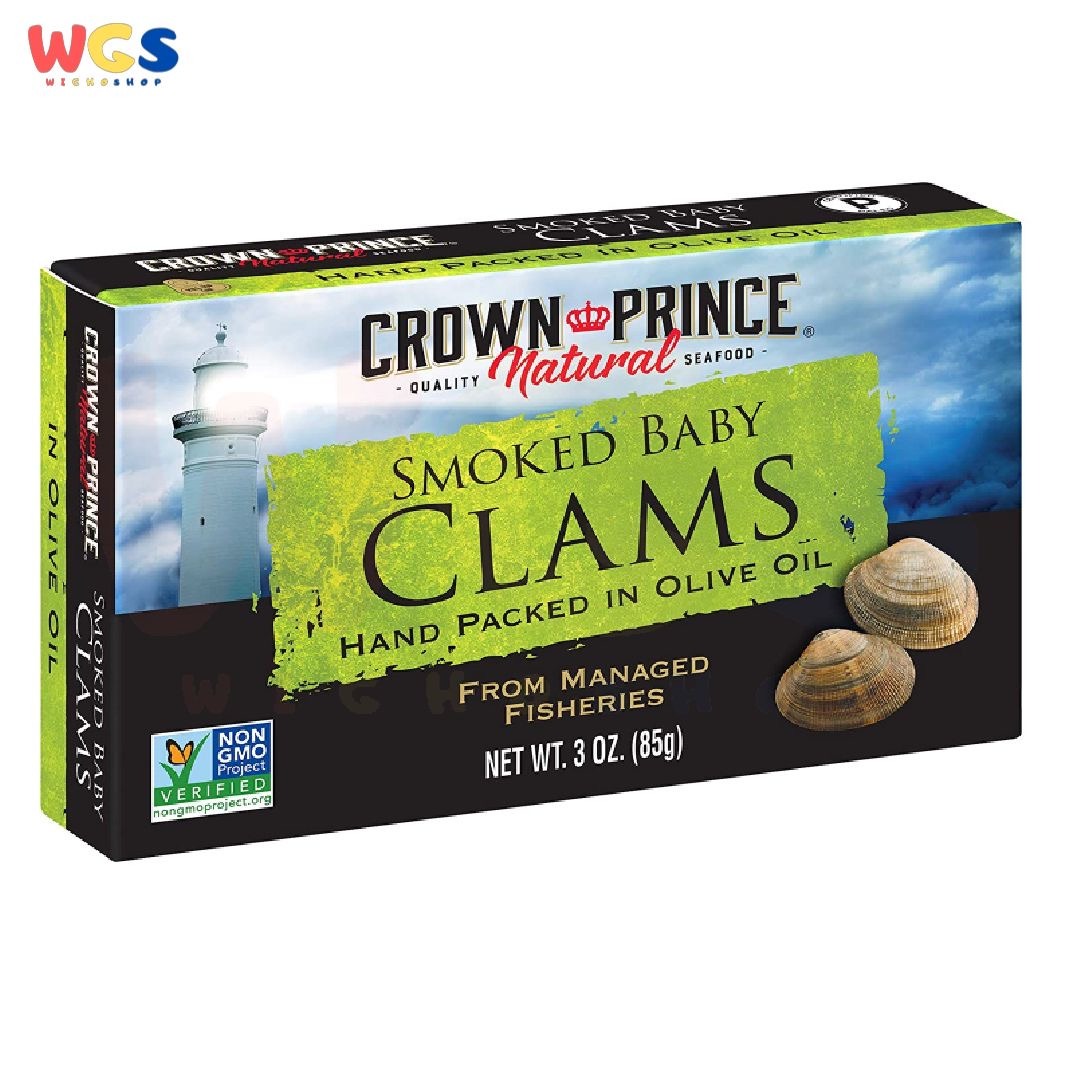 Crown Prince Natural Smoked Baby Clams In Olive Oil 3oz 85g | Lazada Indonesia