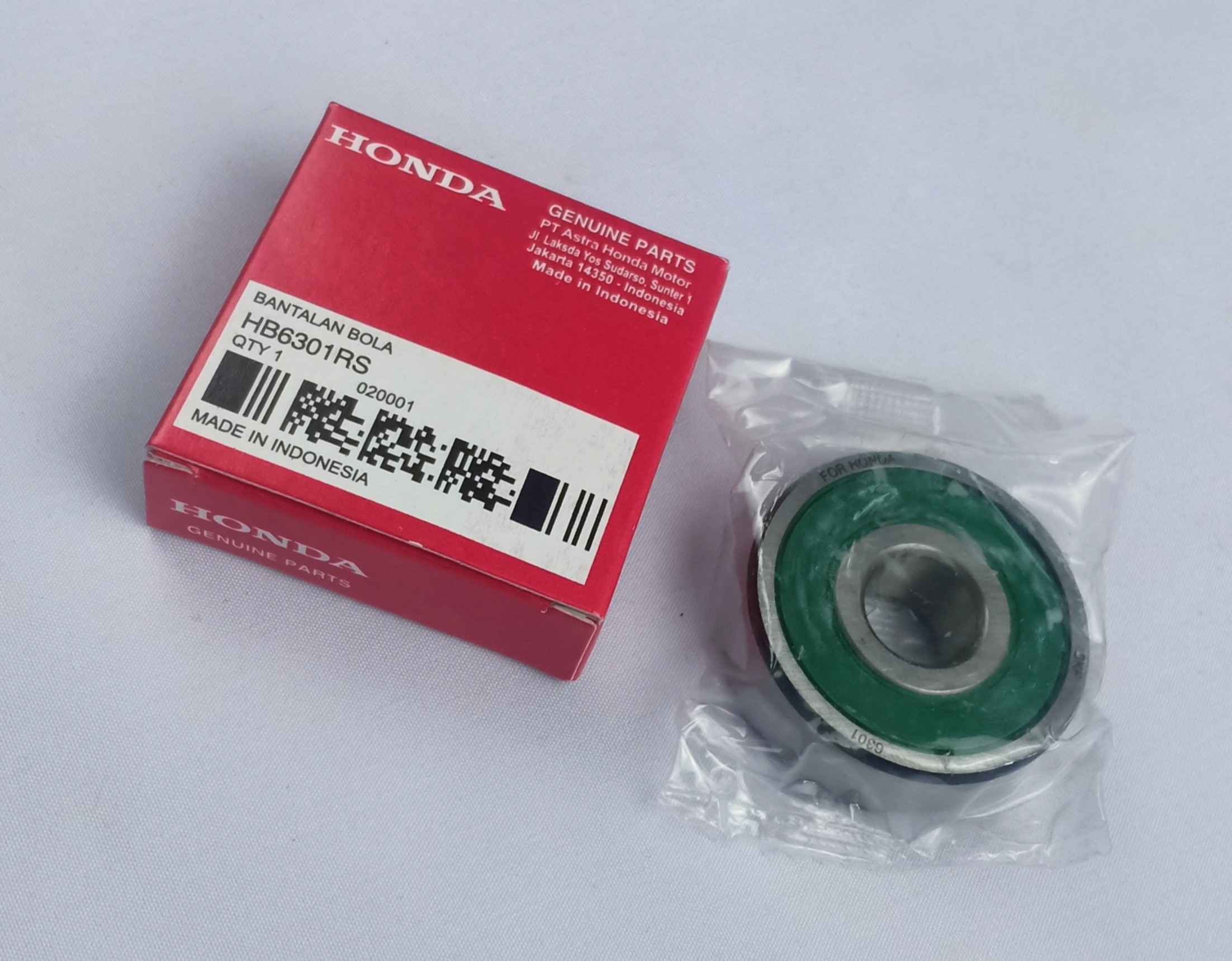 Laher Bearing 6301 RS Honda Laher 6301 RS Lahar 6301 Ball ring ** HB63 ...