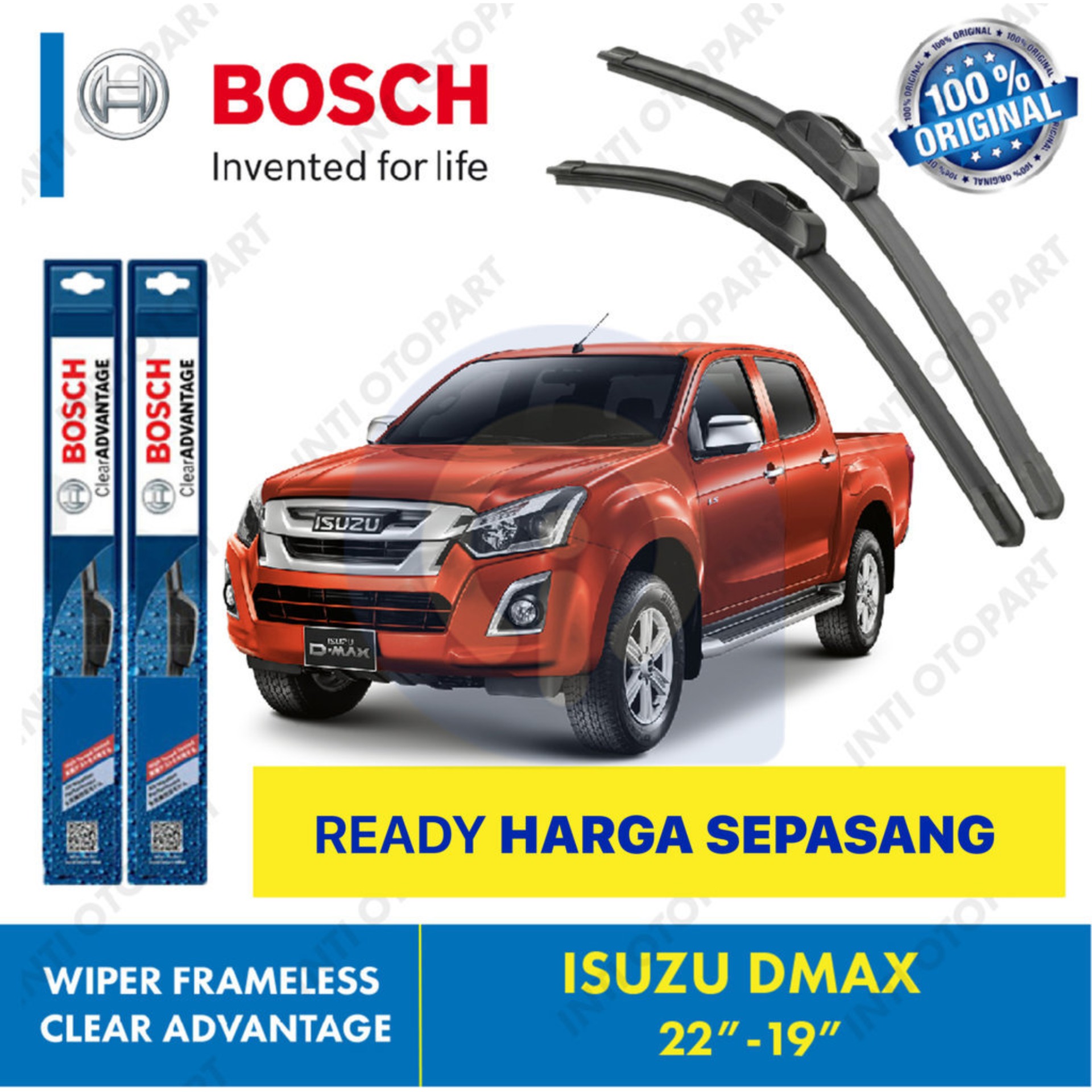 Wiper Blade Frameless Isuzu DMAX D-max BOSCH ukuran 22 dan 19 inch | Lazada Indonesia