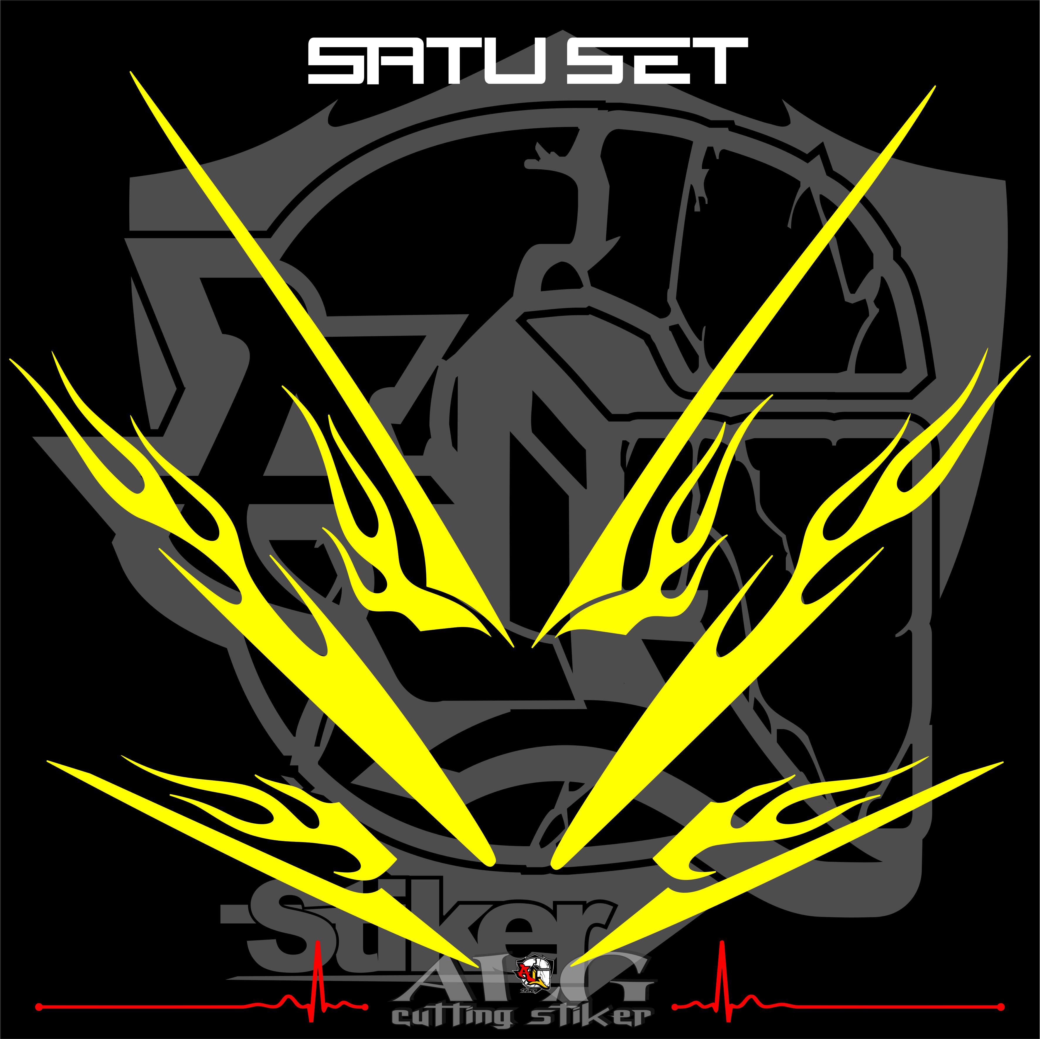 STICKER CUTTING/STIKER API UNTUK ALL TYPE MOTOR/SCF.296/STIKER API ...