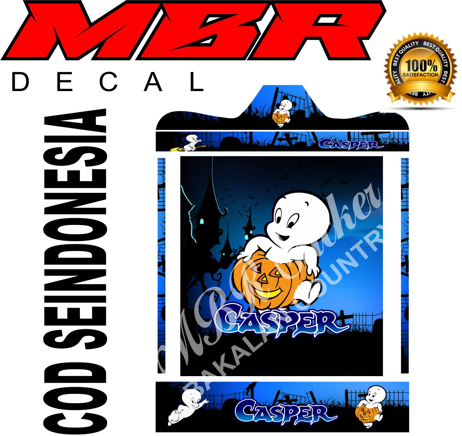 STIKER KANDANG REPLIKA /KOTAK KOPER CASPER KEREN | Lazada Indonesia