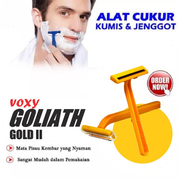 Promo Isi 2 Pisau Cukur 2 Mata Pisau Voxy Goliath Ii Pencukur Plus Aloevera Groming Razor