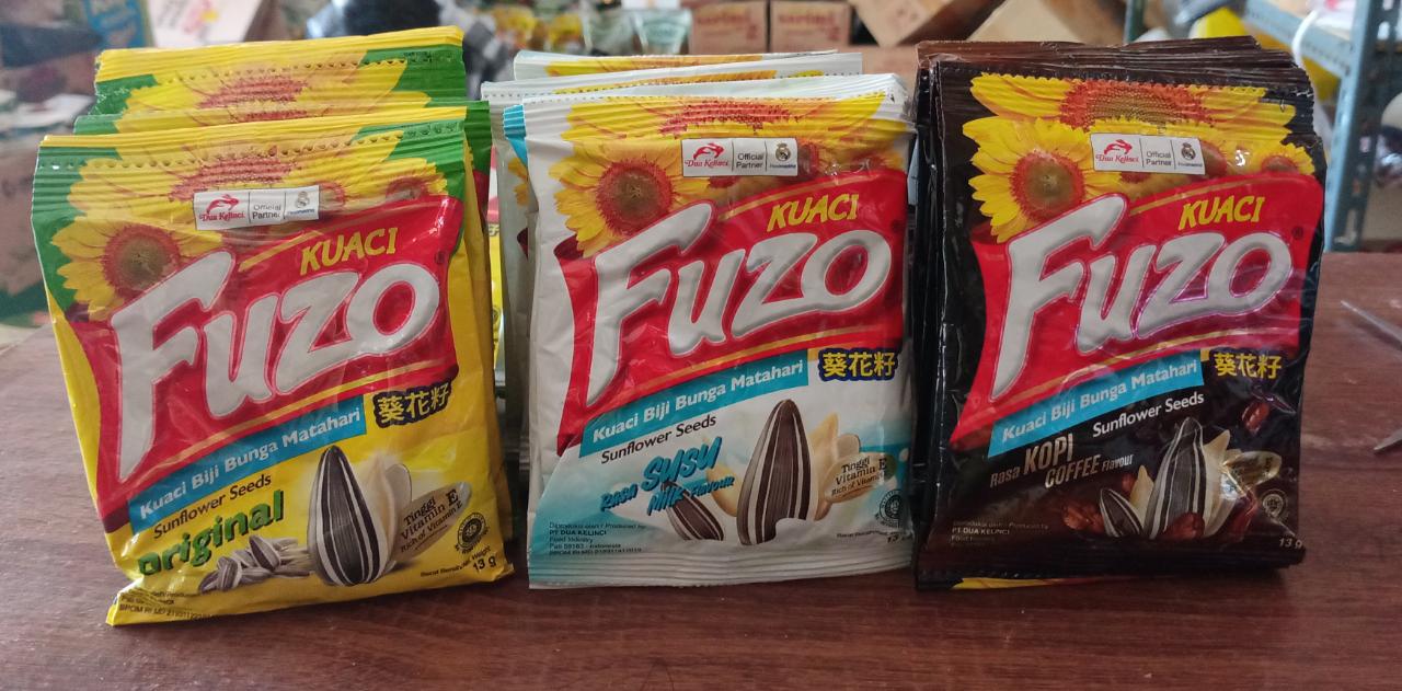 Kuaci Fuzo Dua Kelinci Rasa original. susu, dan kopi (1 renceng 10 pcs ...