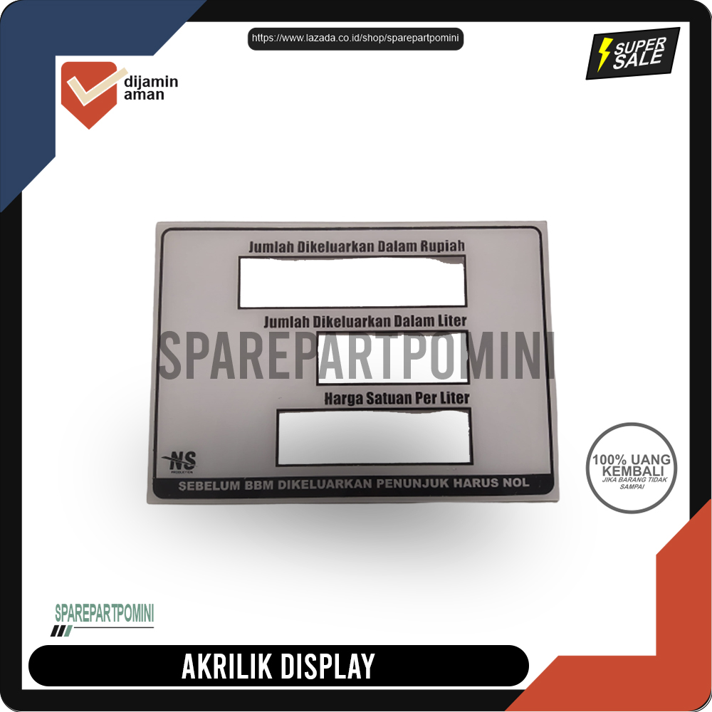 Pom Mini Nusantara - Akrik Display Mika Display Pertamini Digital 20 X ...
