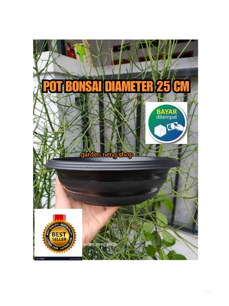 Pot bonsai ceper 25 super tawon azalea 25 pot bonsai murah hitam putih ...
