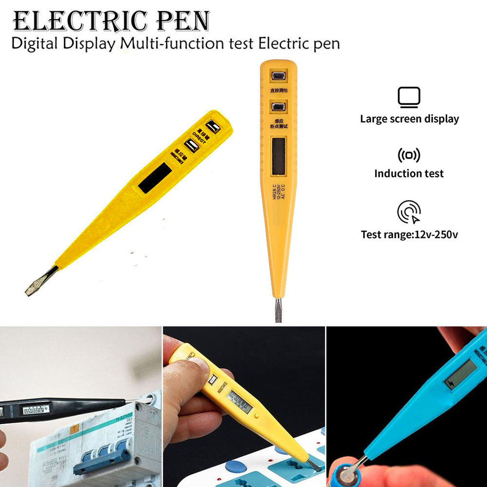 Tespen Digital AC DC Multifungsi 12-250V / Obeng Tespen Listrik Layar ...