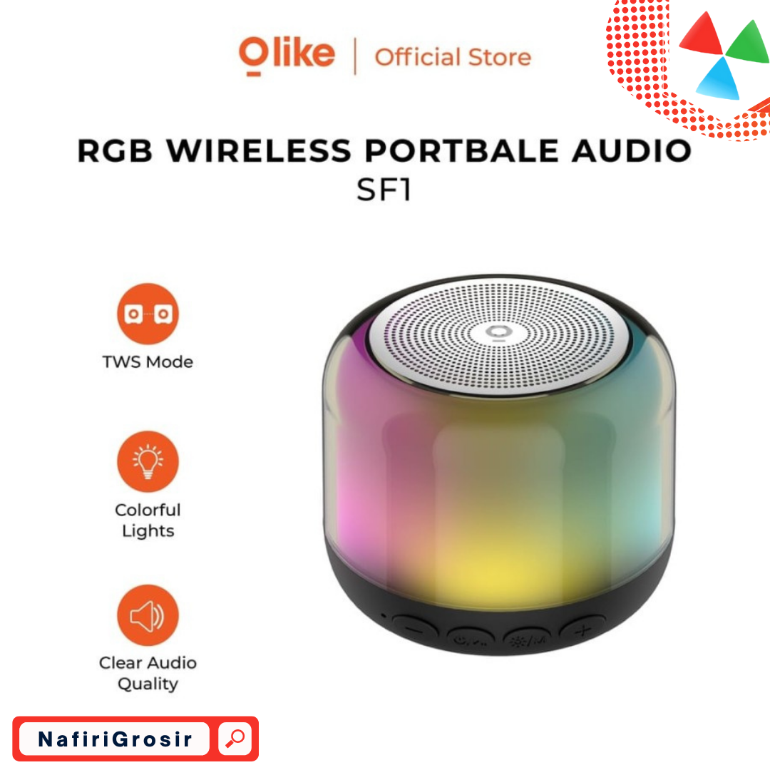 OLIKE SF1 RGB WIRELESS PORTABLE AUDIO SPEAKER BLUETOOTH | Lazada Indonesia