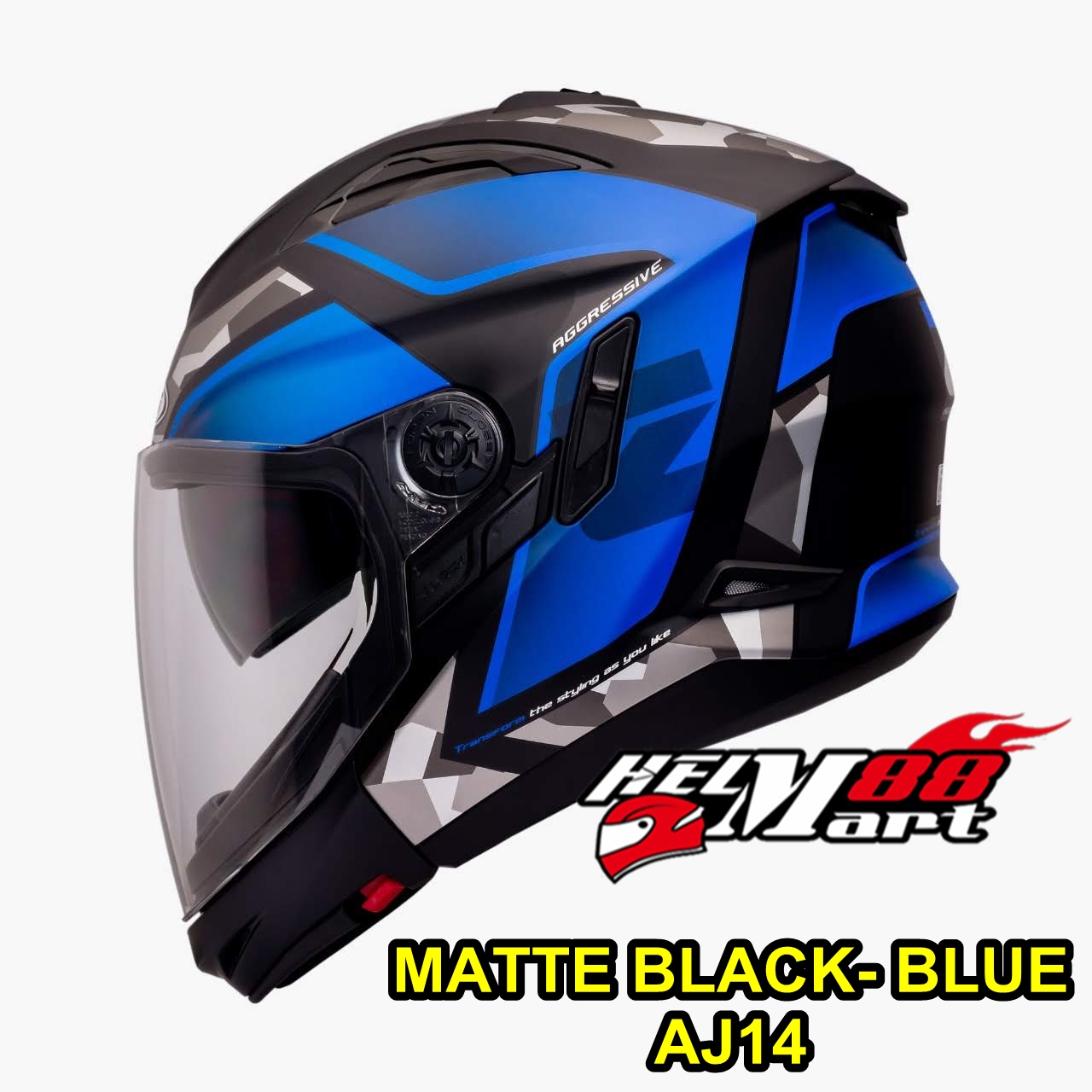 Zeus ZS613C Modular AJ14 Helm Zeus 613 Modular Multifungsi ZS-613C AJ14 ...