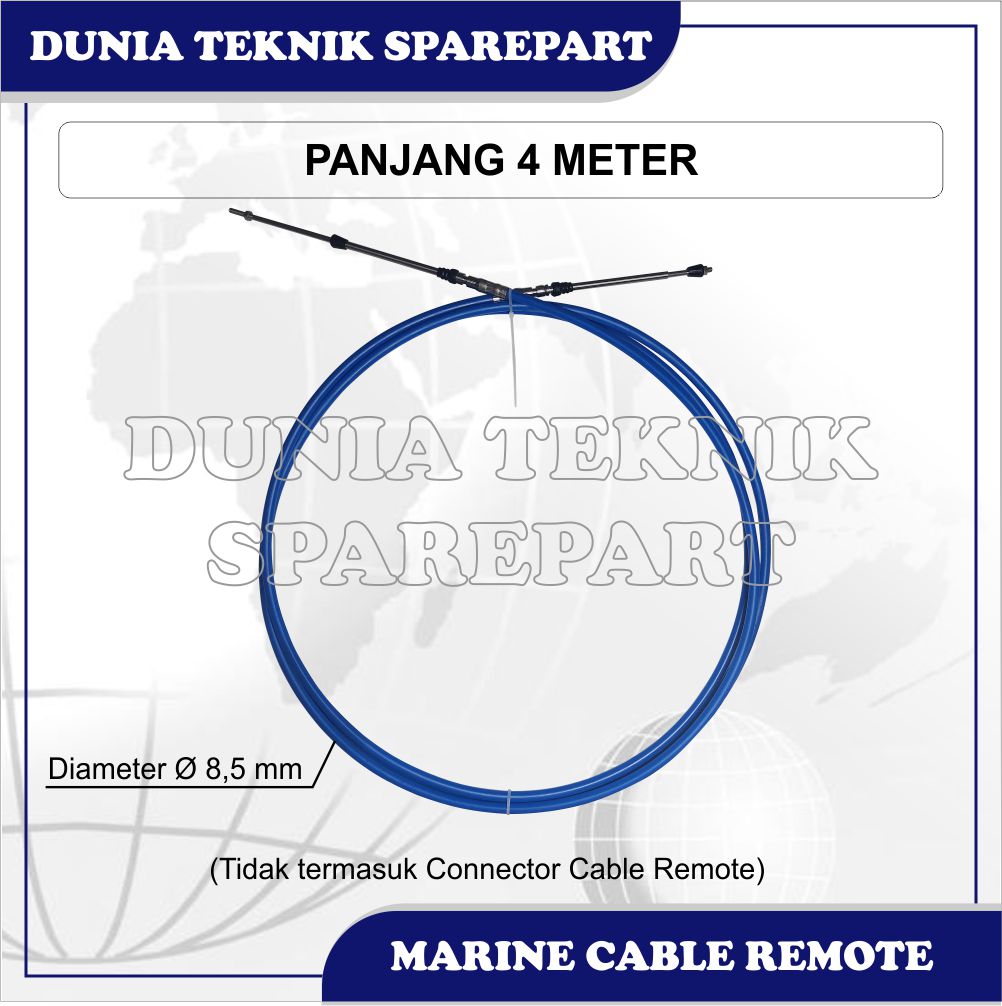 4 METER MARINE CABLE REMOTE / KABEL GAS MESIN KAPAL / TALI GAS KAPAL ...