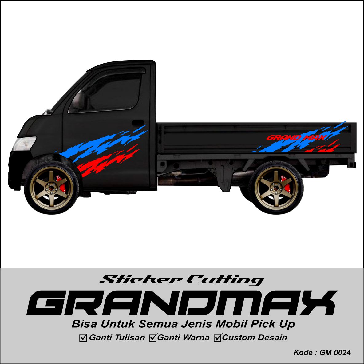 Cutting Stiker Mobil Pick Up Grandmax Suzuki New Carry Sticker Pick Up ...