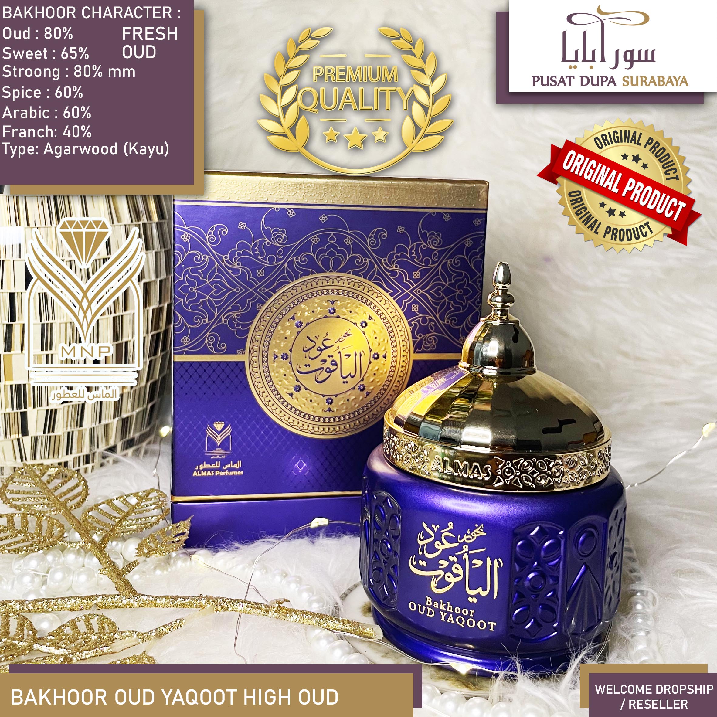 Bakhoor/buhur/bakhor/dupa/menyan/Gahru/Oud Yaqoot Premium Luxury Mewah ...