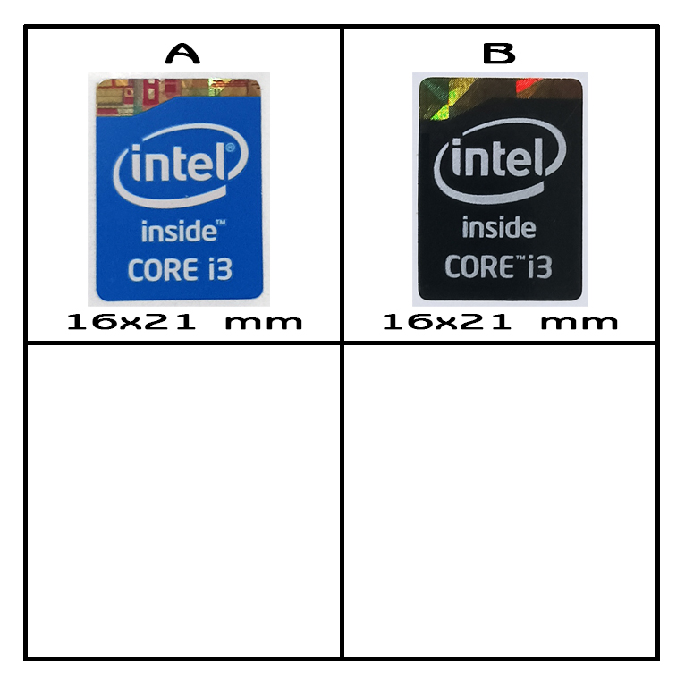 Sticker Stiker Logo intel Core i3 Gen 4 Gen 5 Original | Lazada Indonesia