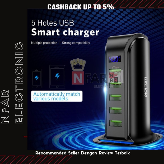 Charger USB Charging Station Dock 5 Port 4A USB Charger 5 USB | Lazada ...